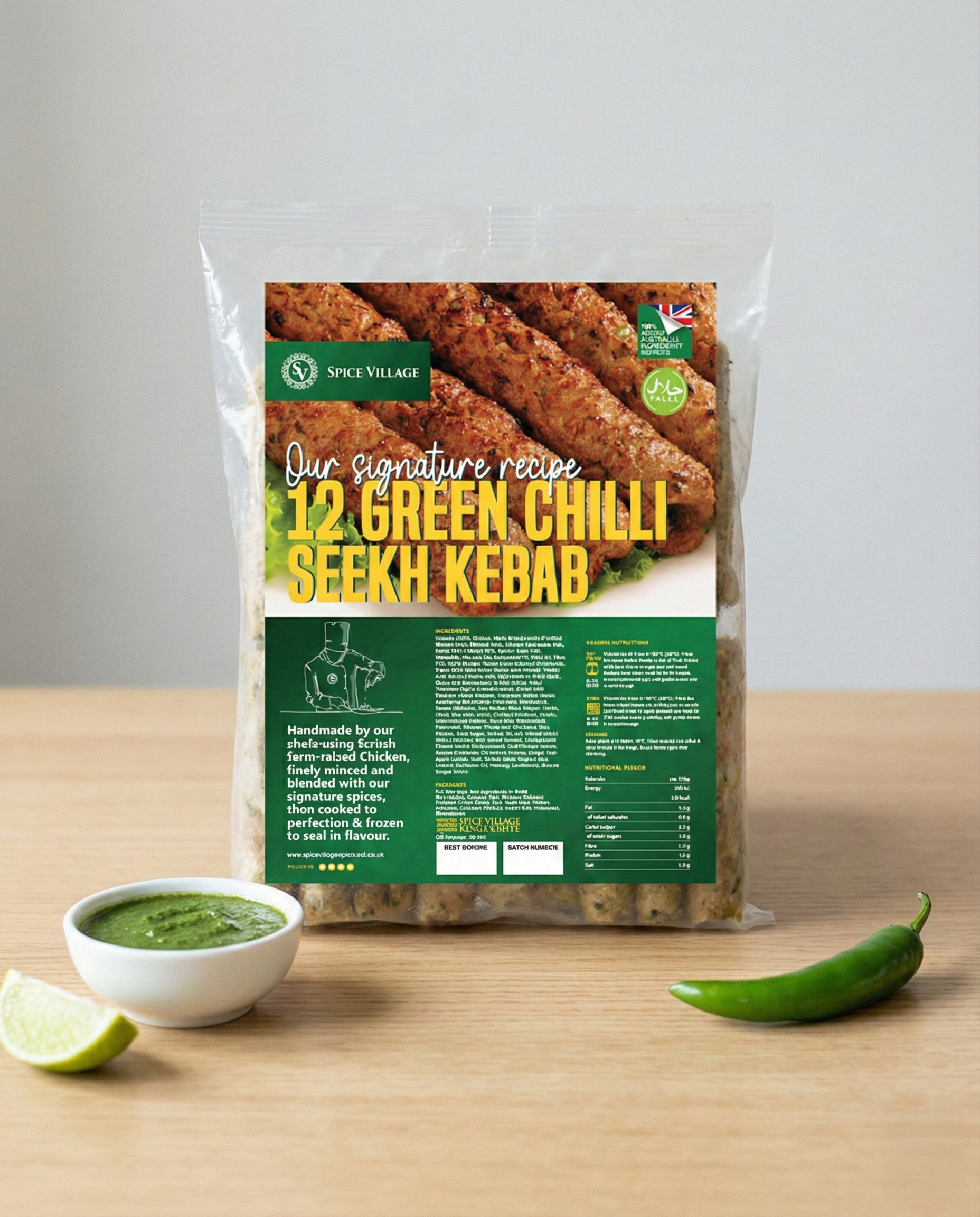 Green Chilli Chicken Seekh Kebab | Spicy Halal Kebabs UK – Spice ...